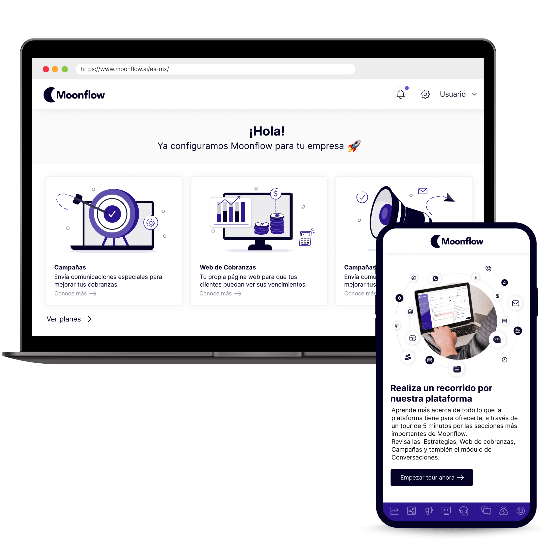 Descarga plantilla de cobros con Excel | Moonflow Software de Cobros